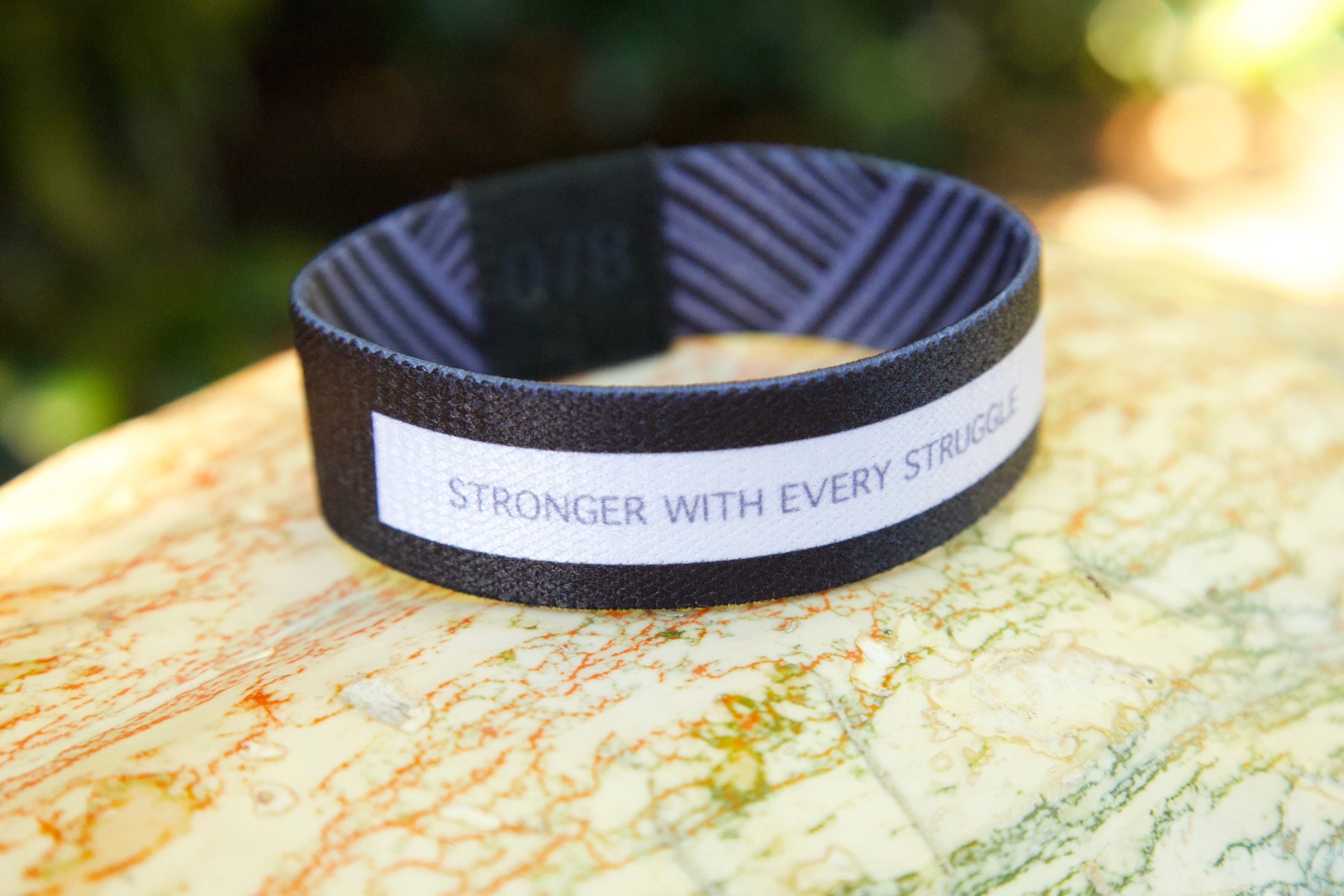 Stronger With Every Struggle Motivational Wristband Reversible Bracelet ...