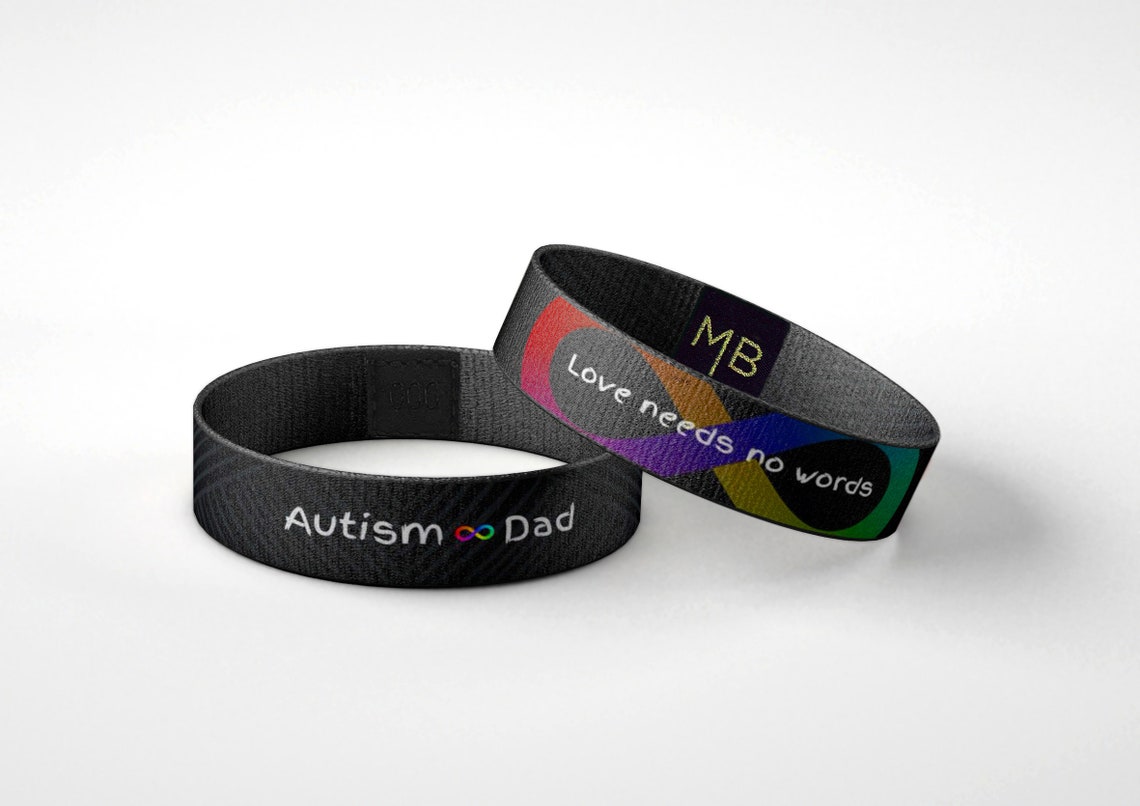 Autism Dad Motivational Awareness Wristband Reversible Bracelet ...