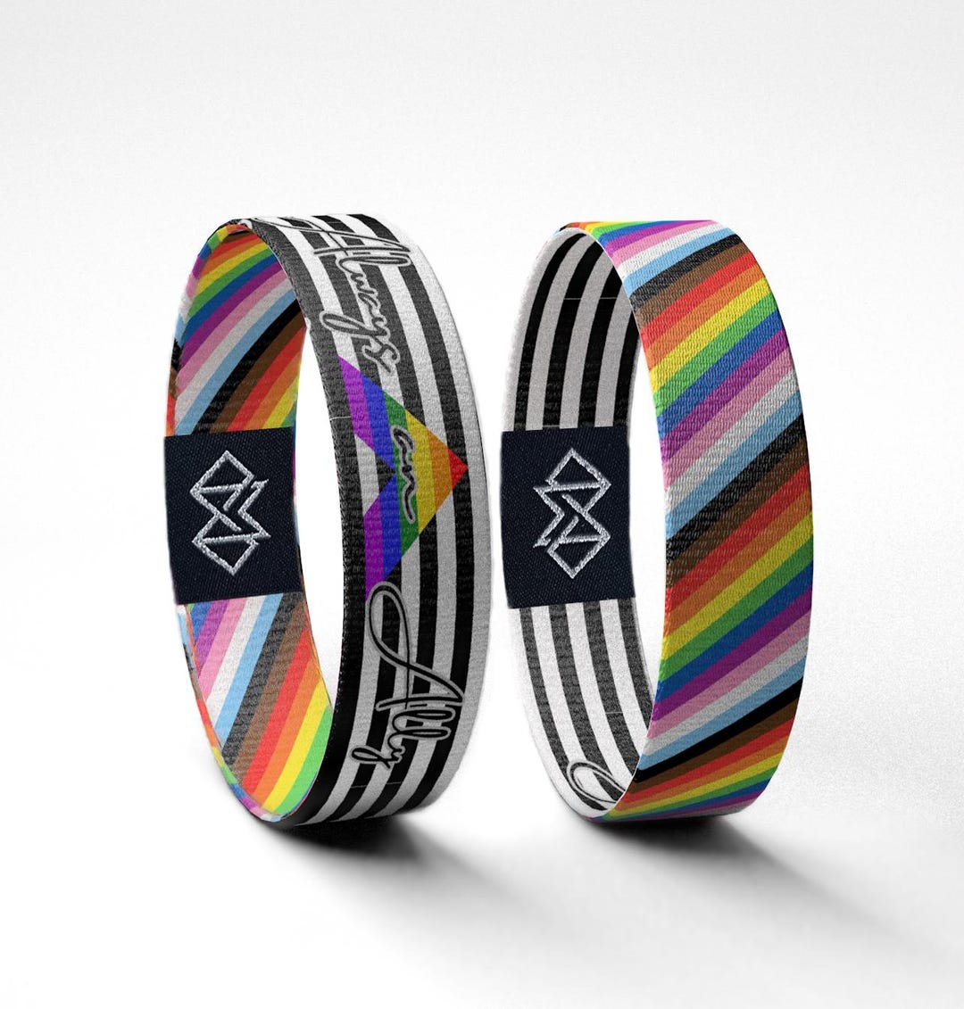 Always an Ally Pride Support Wristband | LGBTQ+ Reversible Bracelet ...