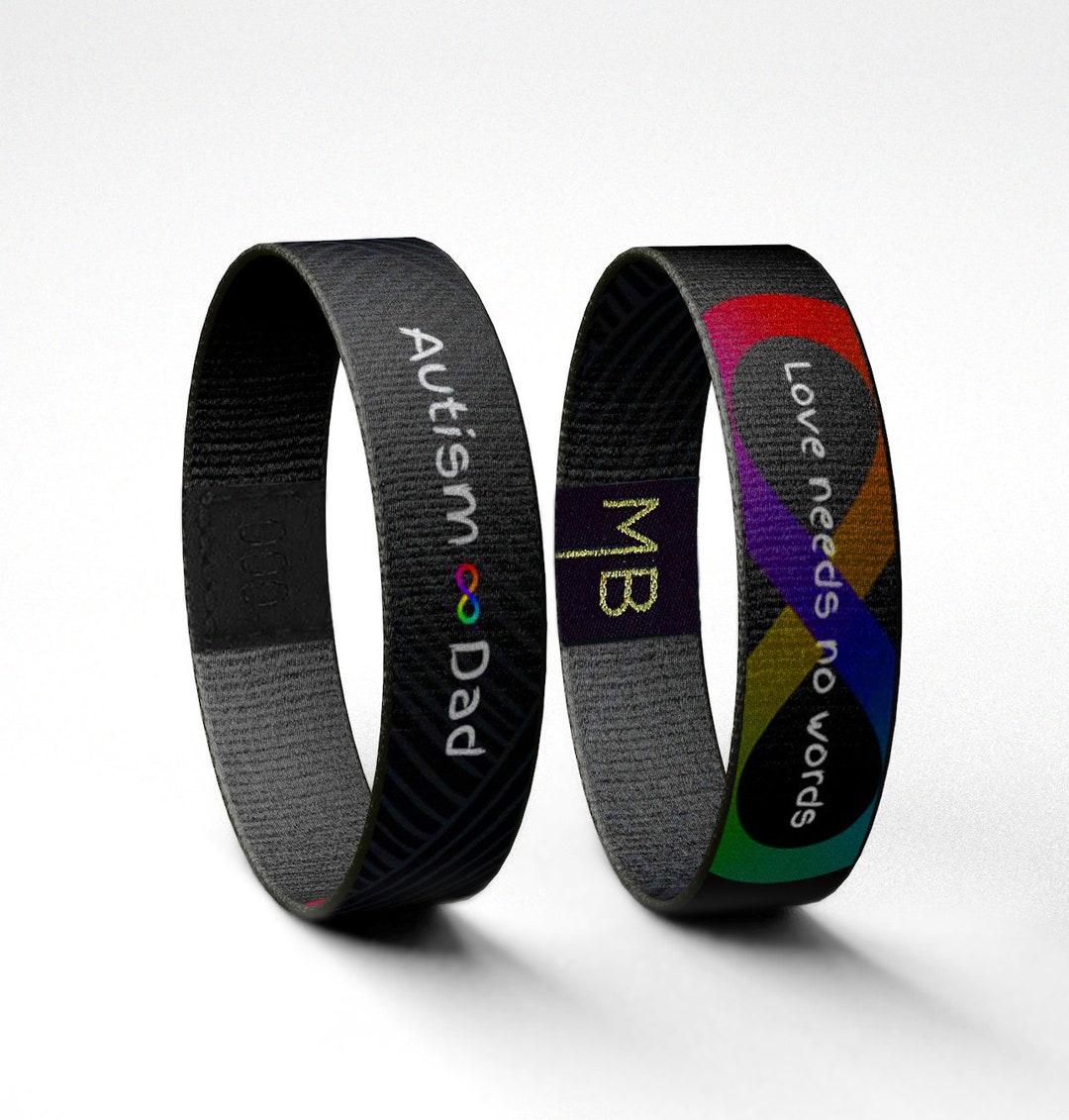 Autism Dad Motivational Awareness Wristband Reversible Bracelet ...