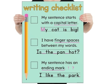 Five Star Writing Anchor Chart- 2' X 3' Tangible Item - Etsy