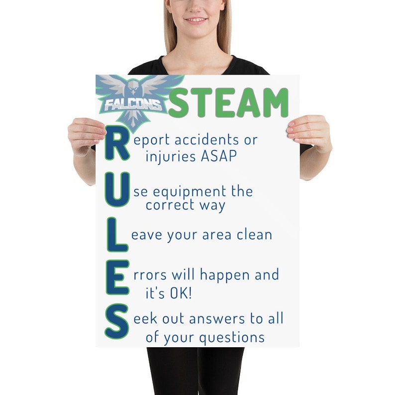 STEAM Classroom Rules Anchor Chart - Etsy