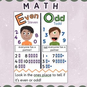 Even Steven & Odd Todd Anchor Chart - Etsy