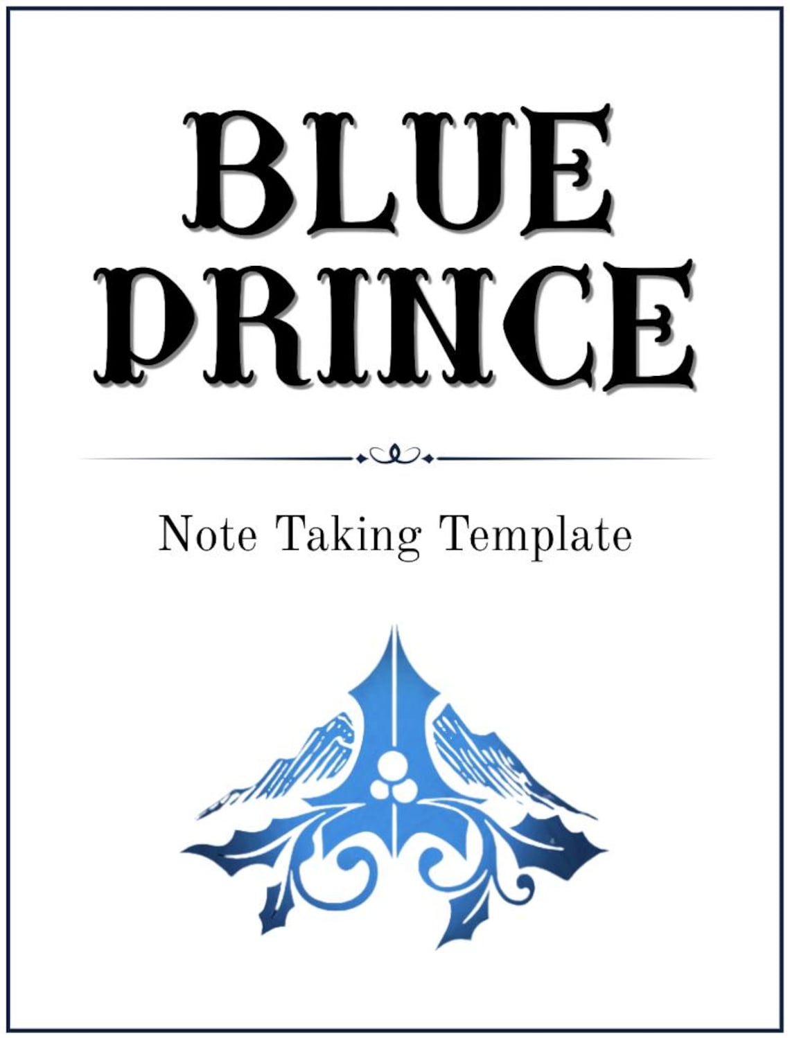 Blue Prince Game Note-taking Guide | No Spoilers | Printable & Digital ...