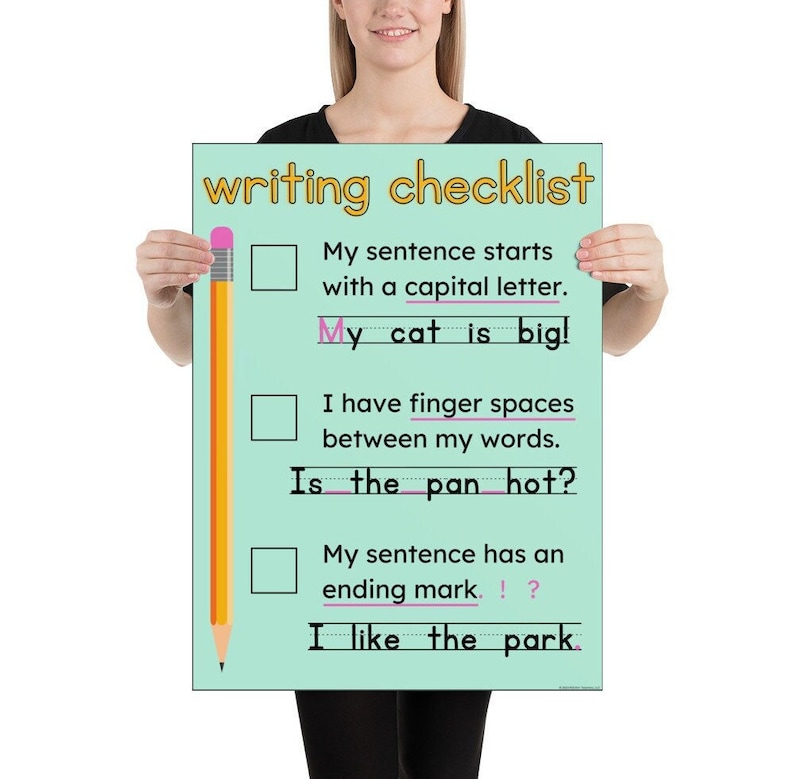 Writing Checklist Anchor Chart - Etsy