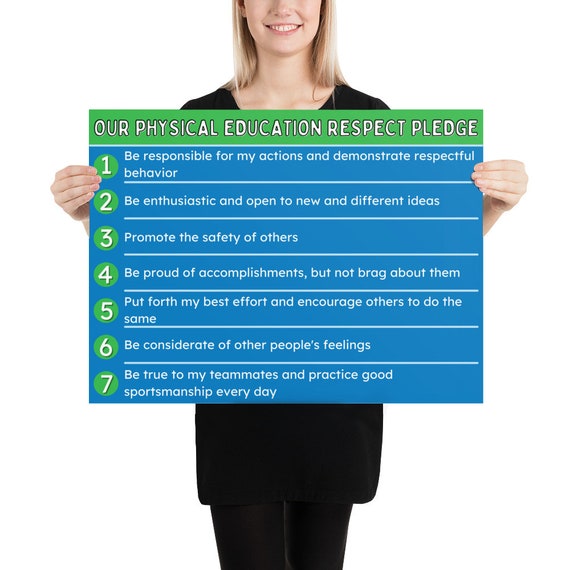 PE Respect Pledge Anchor Chart - Etsy