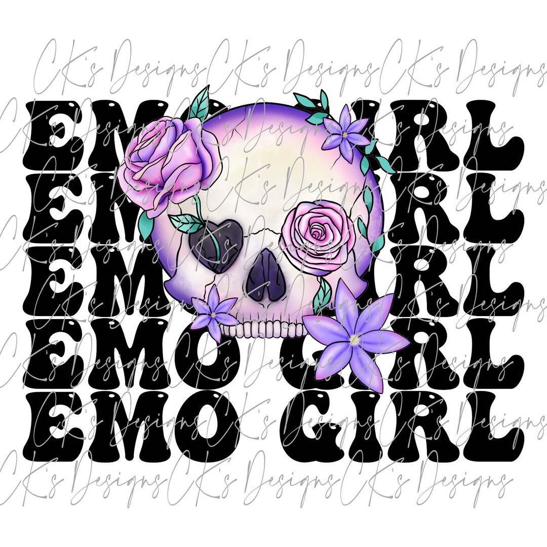 Emo Girl, Elder Emo SVG and PNG File, Elder Emo Svg File, Emo Svg, Emo ...