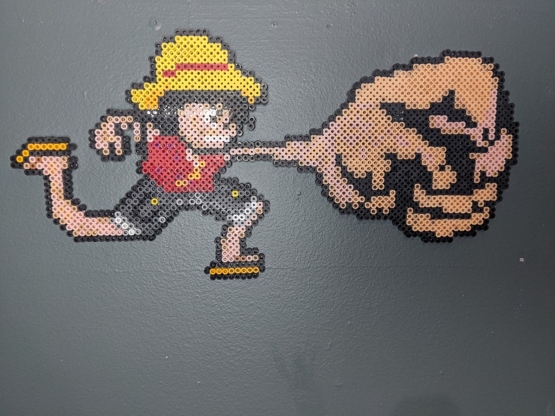 One Piece Luffy Gear 3 perler perler art mural - Etsy France