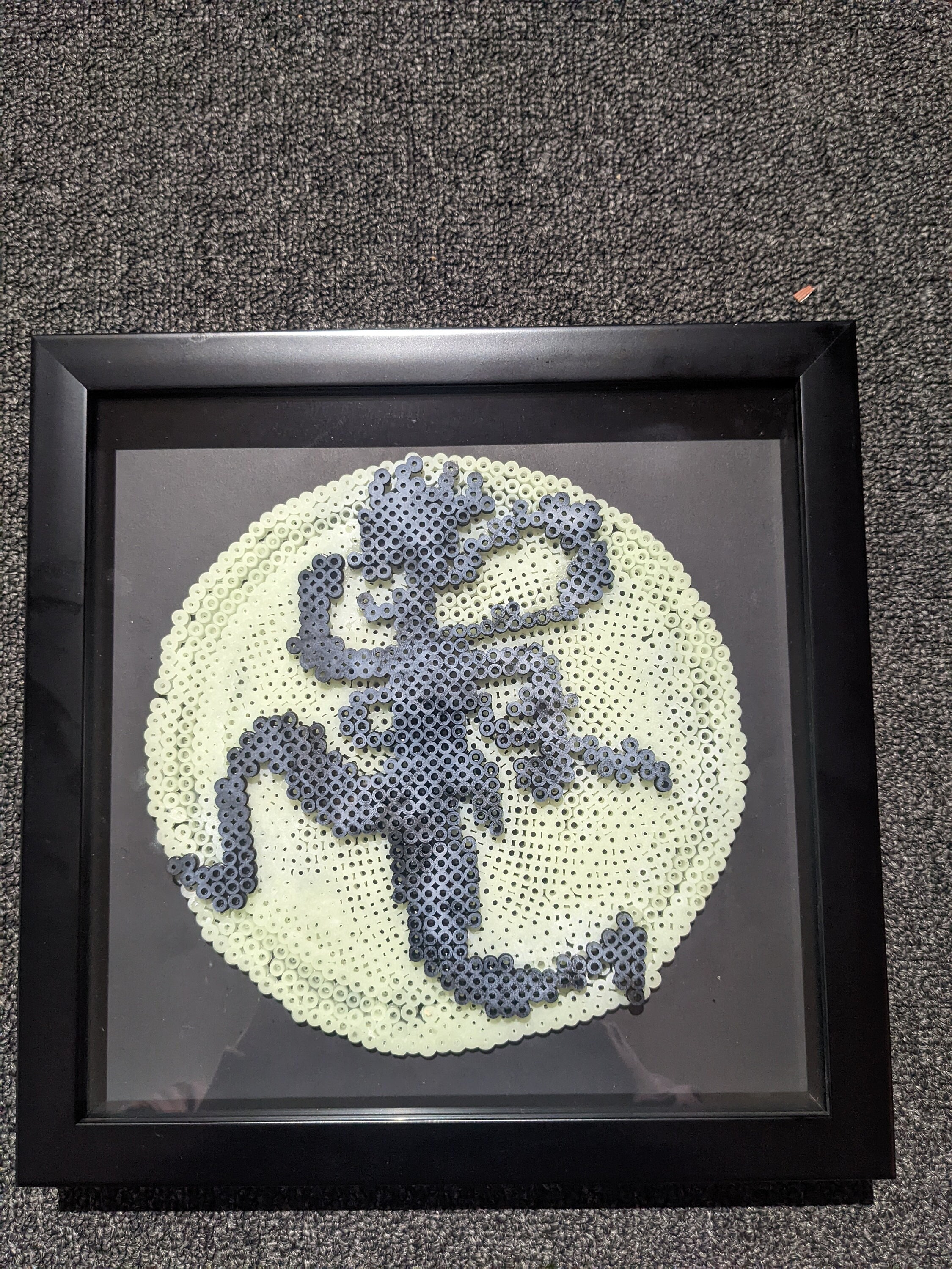 One Piece Luffy Glow in the Dark Perler Bead Art - Etsy