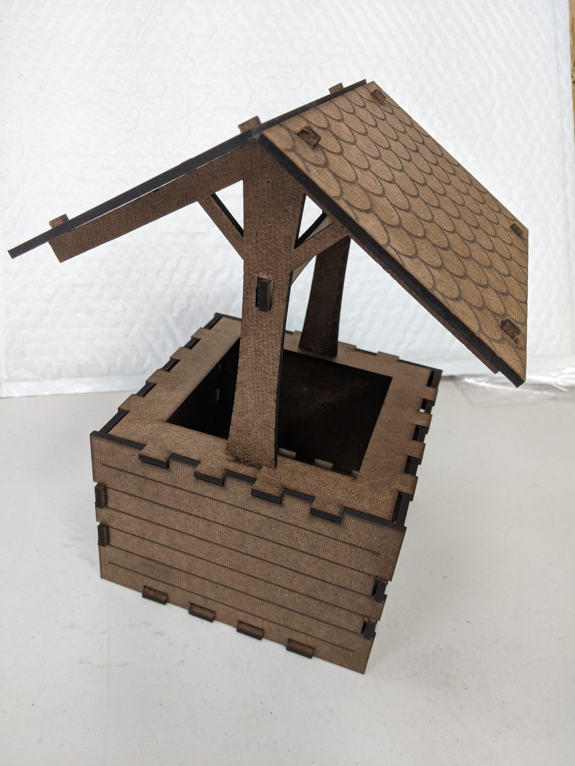 Big - Wishing Well Laser Cut - Brown Smooth Hardboard Wood Pieces for ...