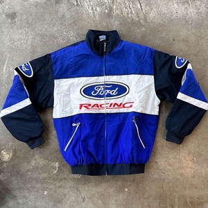 Mens FORD Racing Performance Vintage F1 Daytona Team Quilted Lined Shop ...