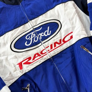 Mens FORD Racing Performance Vintage F1 Daytona Team Quilted Lined Shop ...