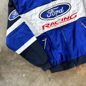 Mens FORD Racing Performance Vintage F1 Daytona Team Quilted Lined Shop ...