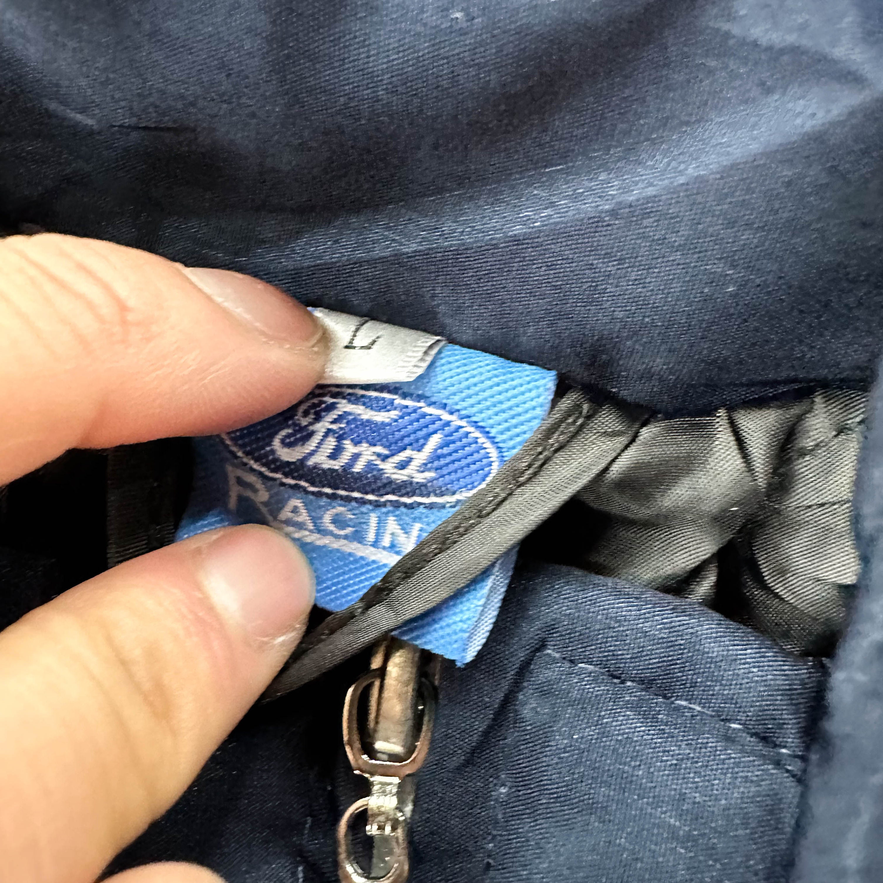 Mens FORD Racing Performance Vintage F1 Daytona Team Quilted Lined Shop ...