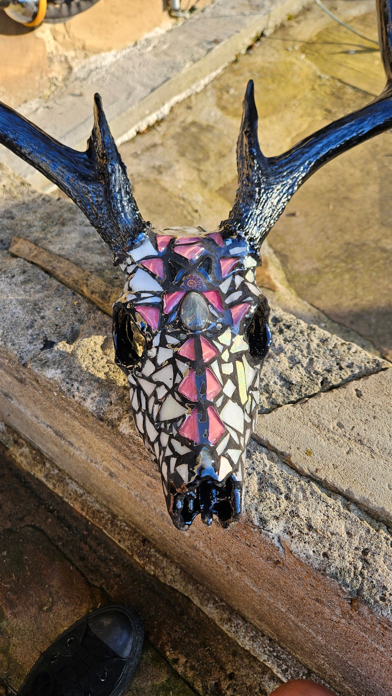Mosaic Deer Skull - Etsy