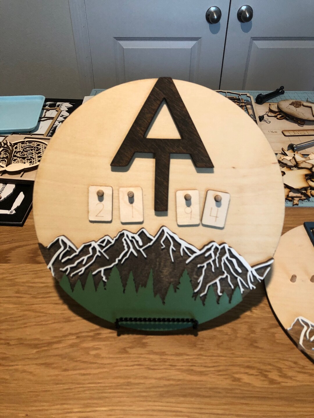 Appalachian Trail Mile Counter Sign, Hiking Mileage Tracker Sign, AT ...