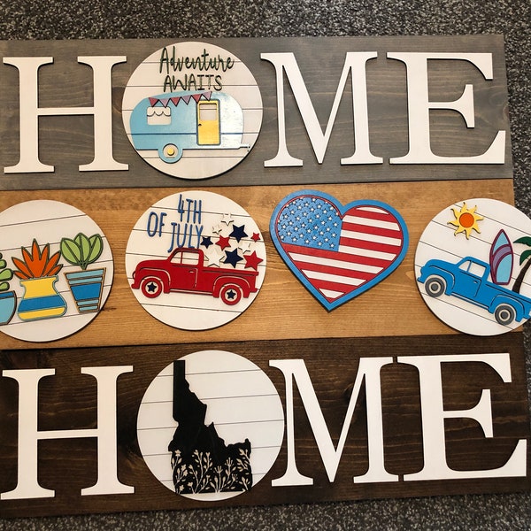 Interchangeable Home Sign - Etsy