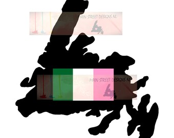 Flag of Newfoundland and Labrador Svg, Eps, Dxf, Png, Pdf Cut File PNG ...