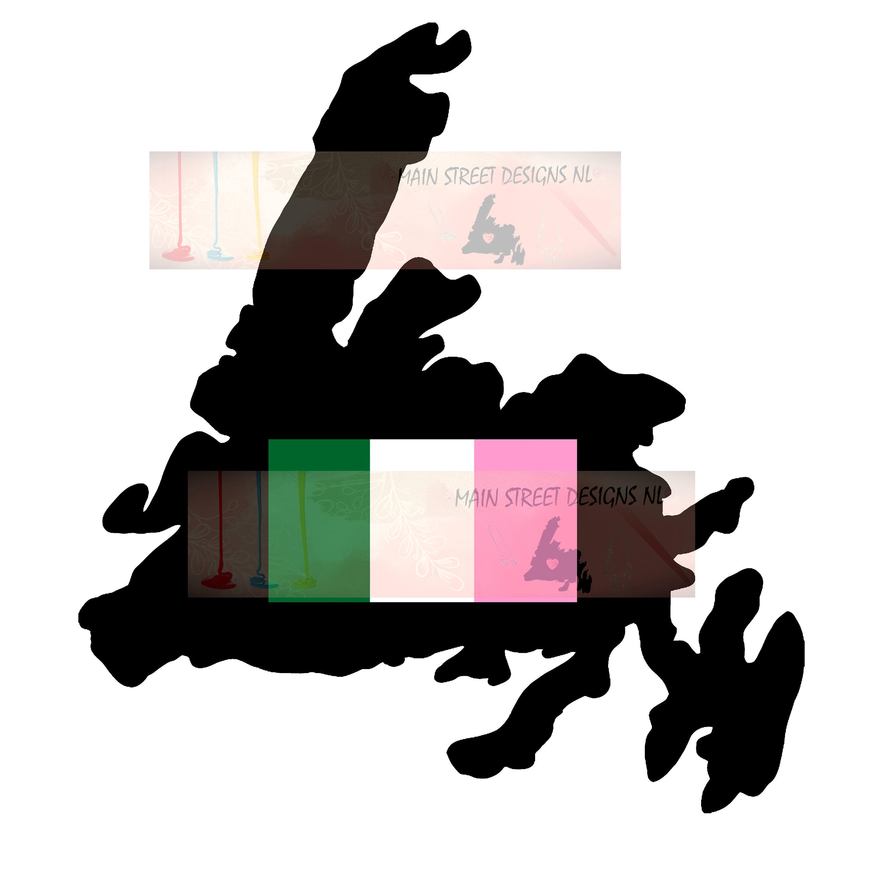 Newfoundland Flag Map: SVG PNG JPEG Files for Laser Cutting - Etsy