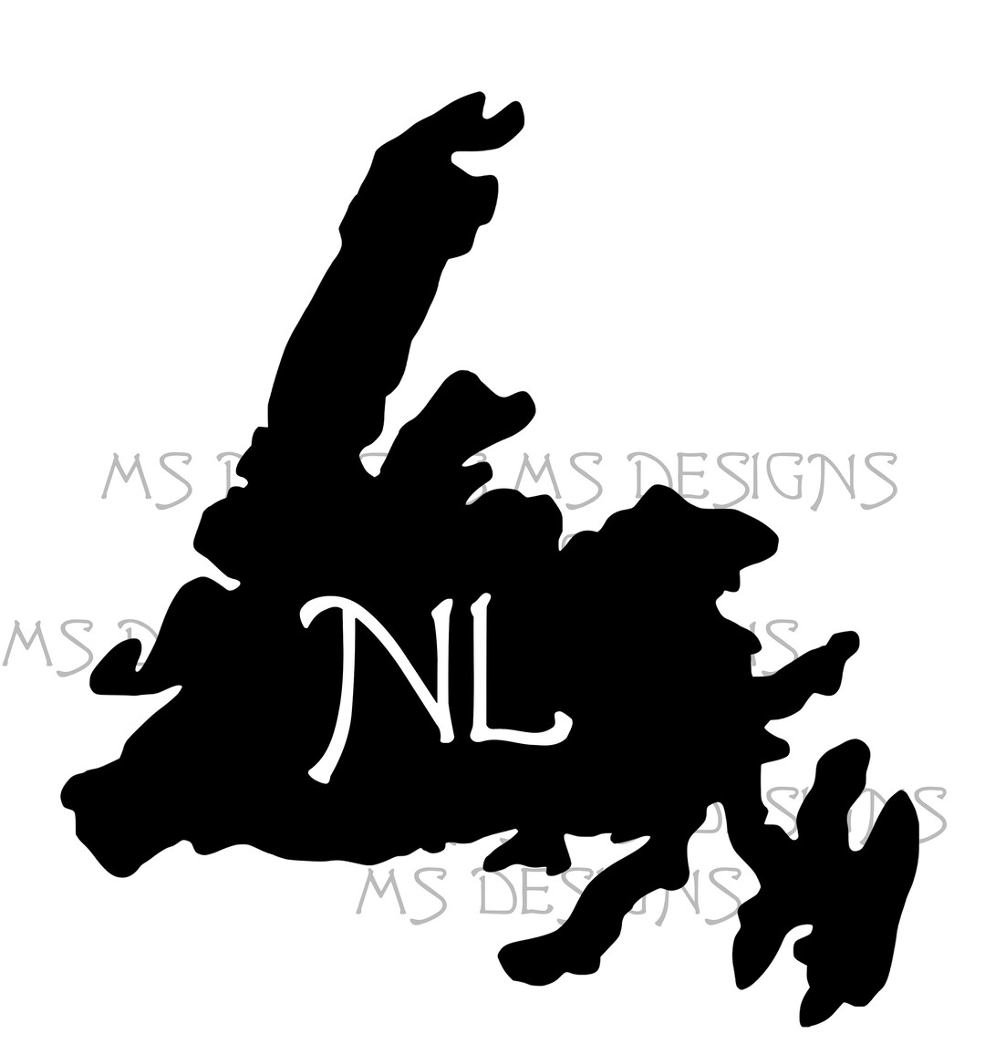 Newfoundland Island Map- NL - Lazer Burning/ Engraving File - Etsy Canada