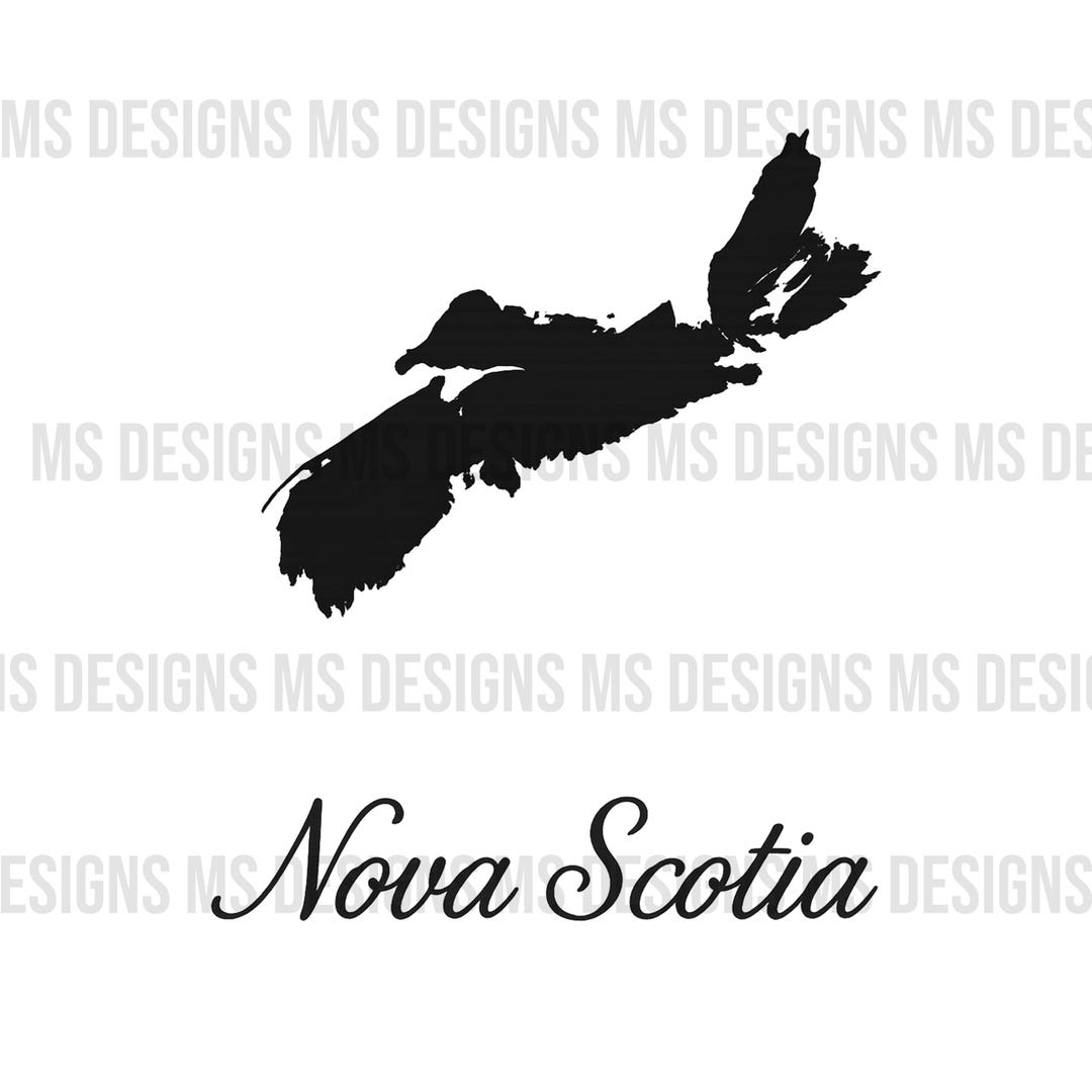 Nova Scotia Map - Printable Map - Canadian Province -home Decor ...