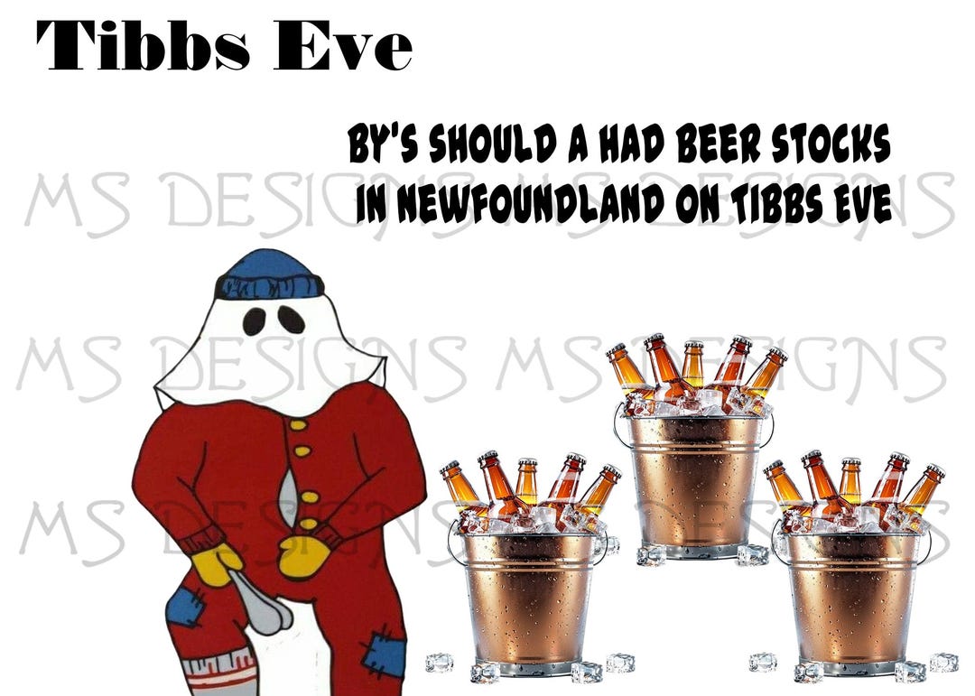 Tibbs Eve Newfoundland SVG PNG: Christmas Newfie Design (commercial Use ...