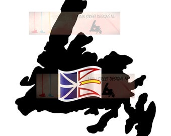 Newfoundland & Labrador Map and Flag: Newfie Pride (SVG, PNG, JPEG ...