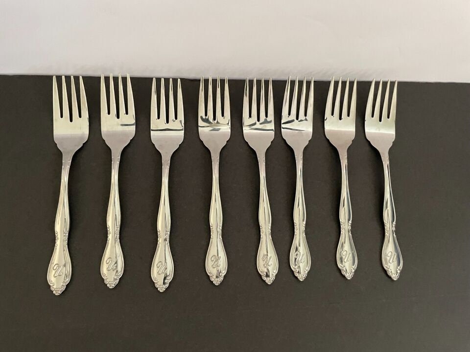 Customcraft Monogrammed Stainless Steel Flatware U 50 Pc8 Piece Serving ...
