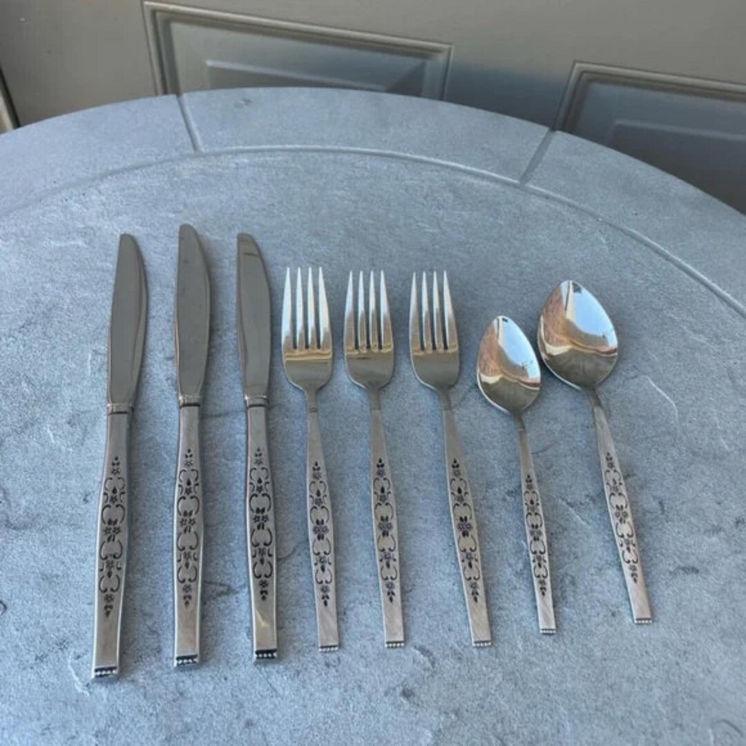 Vintage WM. A. Rogers Premier Spanada Oneida Ltd Stainless Flatware 8 ...