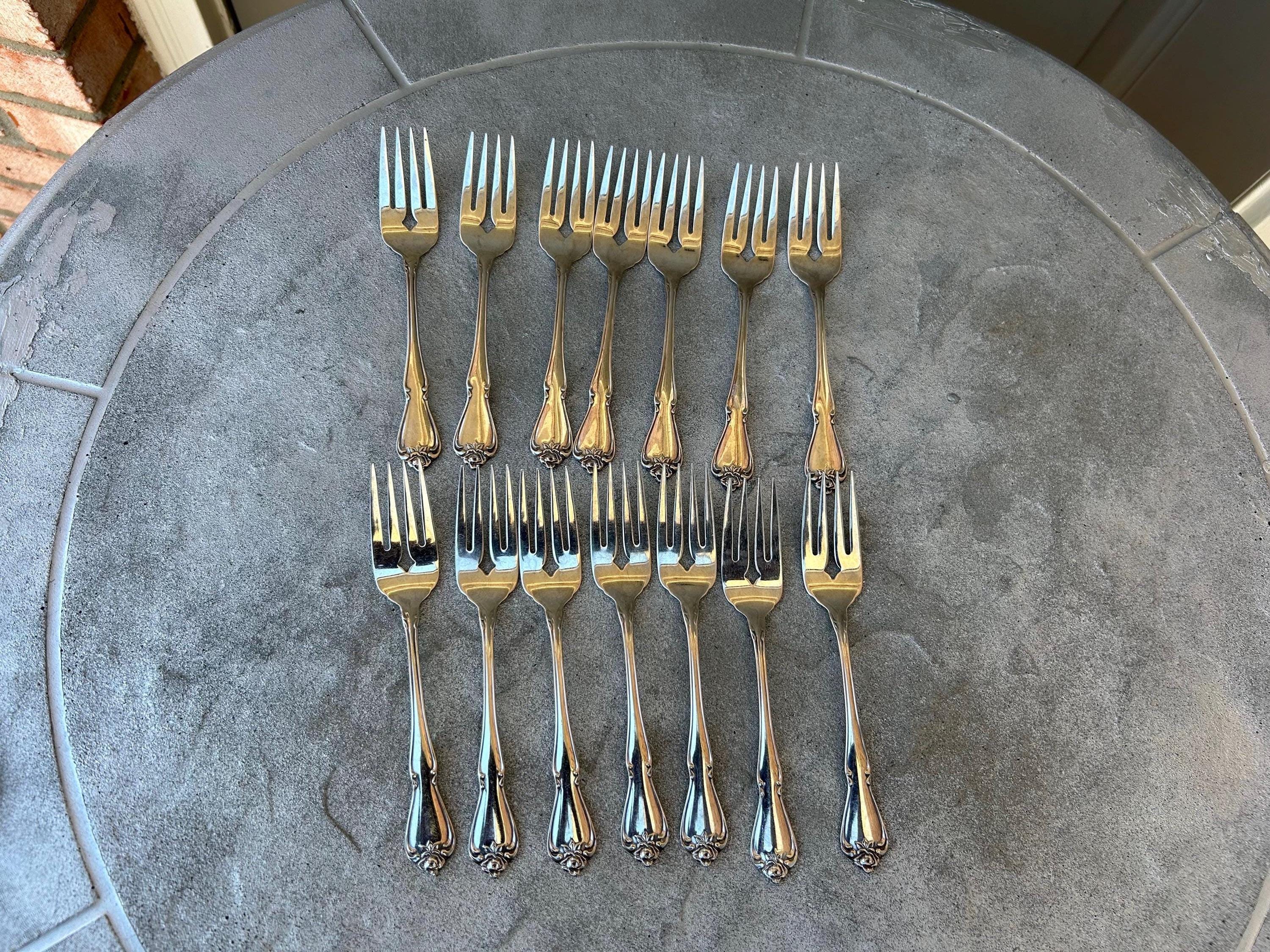 Oneida USA Arbor True Rose Stainless Flatware Forks 25 Piece - Etsy