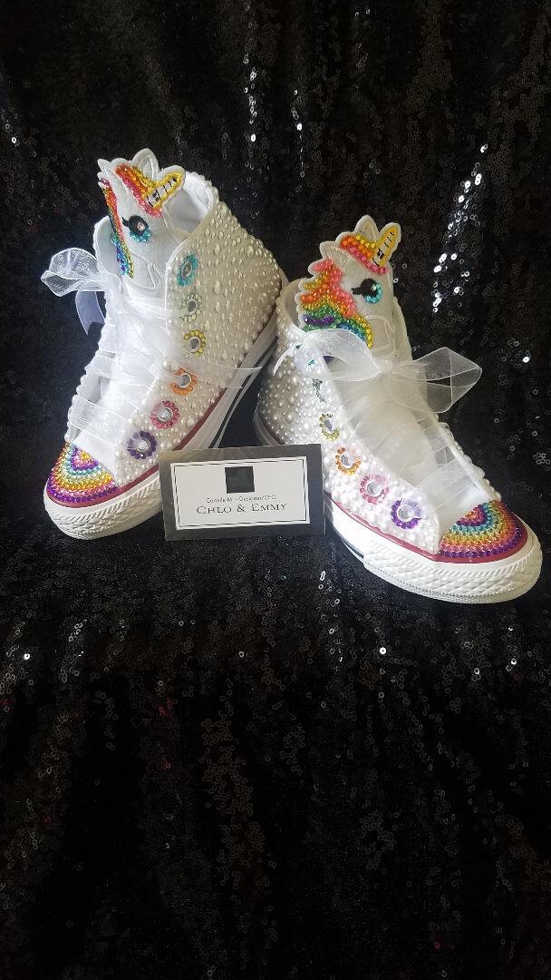 Unicorn Converse - Etsy