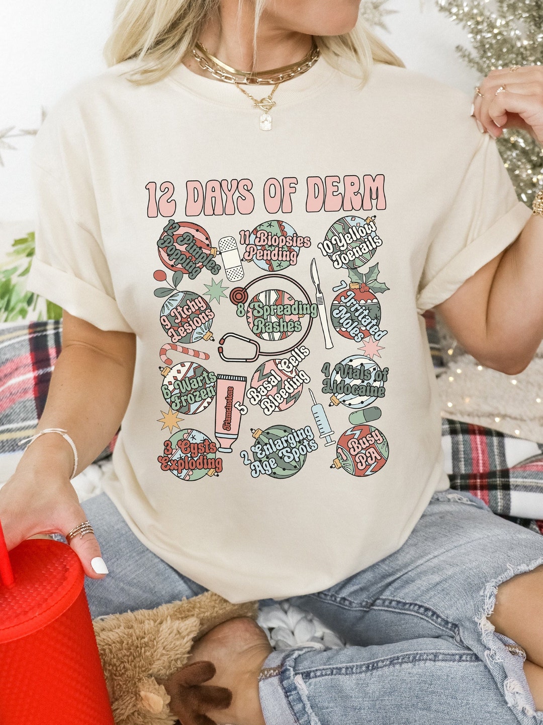 Dermatology Christmas Shirt for Dermatology Physician Assistant ...