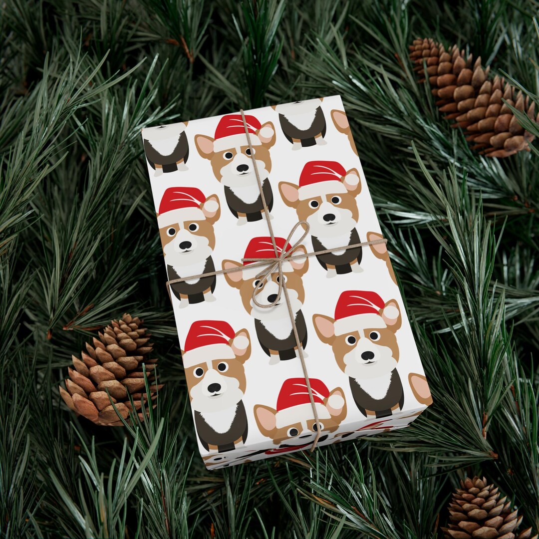 Corgi Christmas Wrapping Paper Roll for Corgi Wrapping Paper for ...