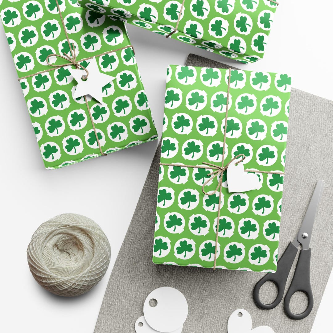 St Patricks Day Wrapping Paper Roll for St Patricks Day Gift Wrap Roll ...