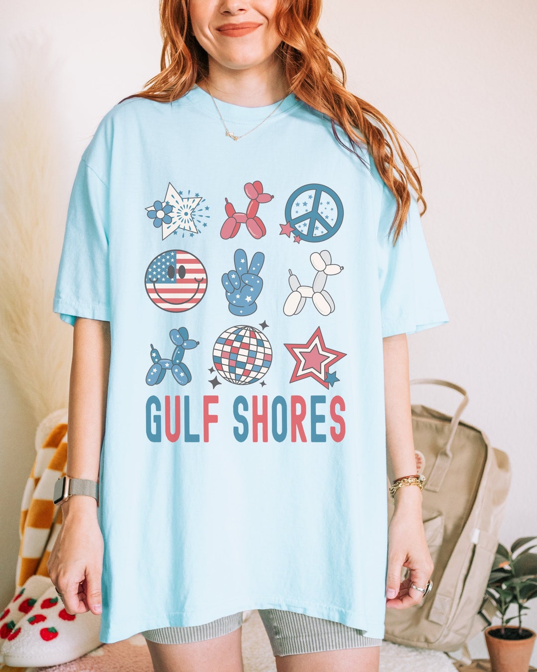 Gulf Shores Shirt for Fourth of July Tshirt for Womens Gulf Shores ...