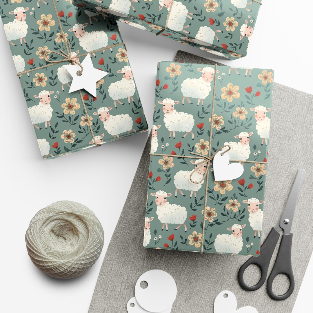 Sheep Wrapping Paper Roll for Lamb Wrapping Paper Roll Sheep Wrapping ...