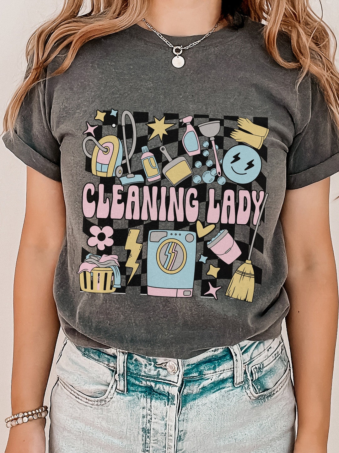 Cleaning Lady Shirt Housekeeping Shirt for Women Retro Housekeeping ...