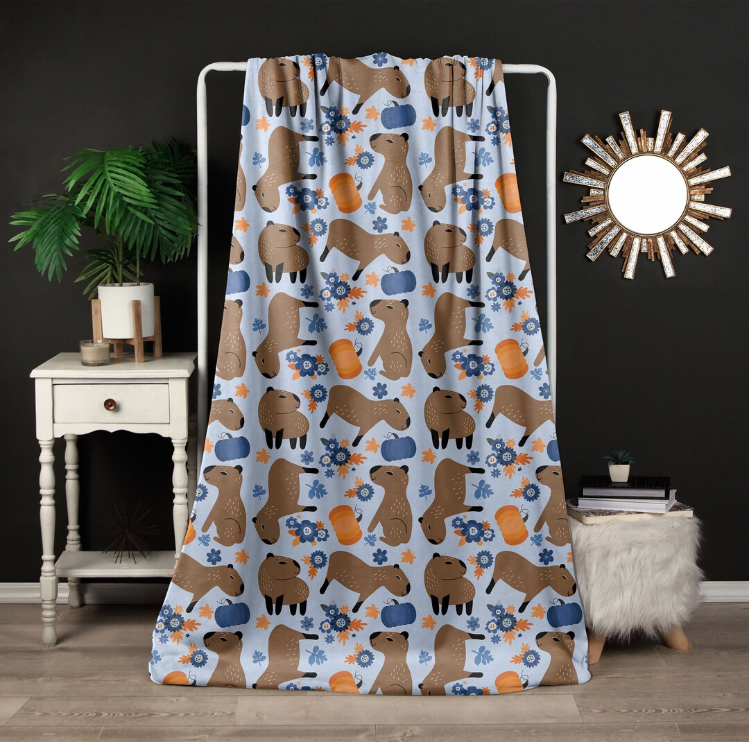 Capybara Blanket Capybara Velveteen Minky Blanket Capybara - Etsy