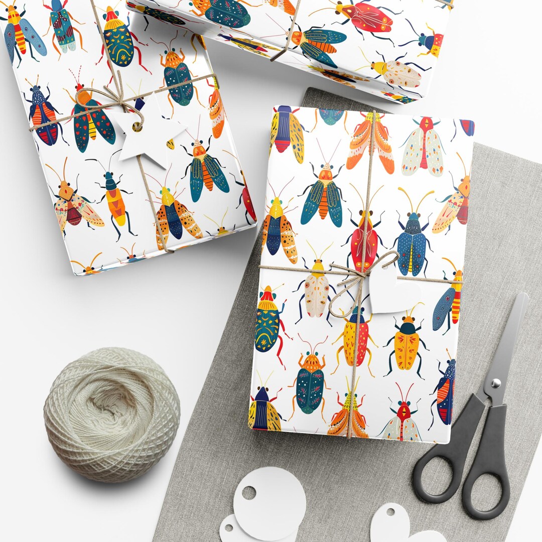 Insect Wrapping Paper Roll for Insect Gift Wrap Roll for Science ...