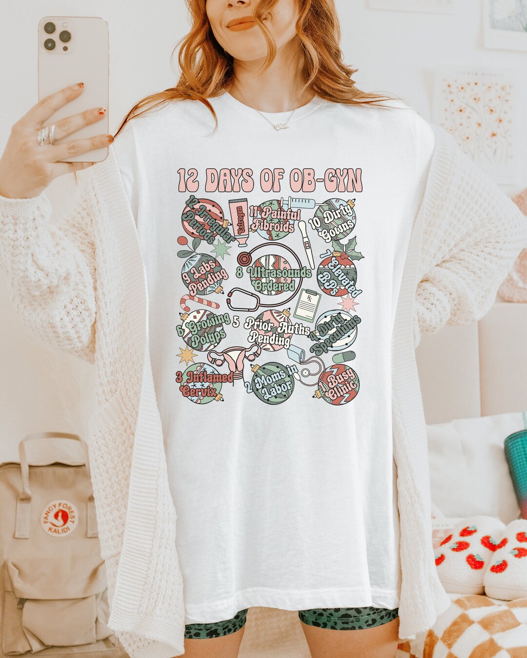 12 Days of Ob Christmas Tshirt for 12 Days of Gynecology Christmas ...