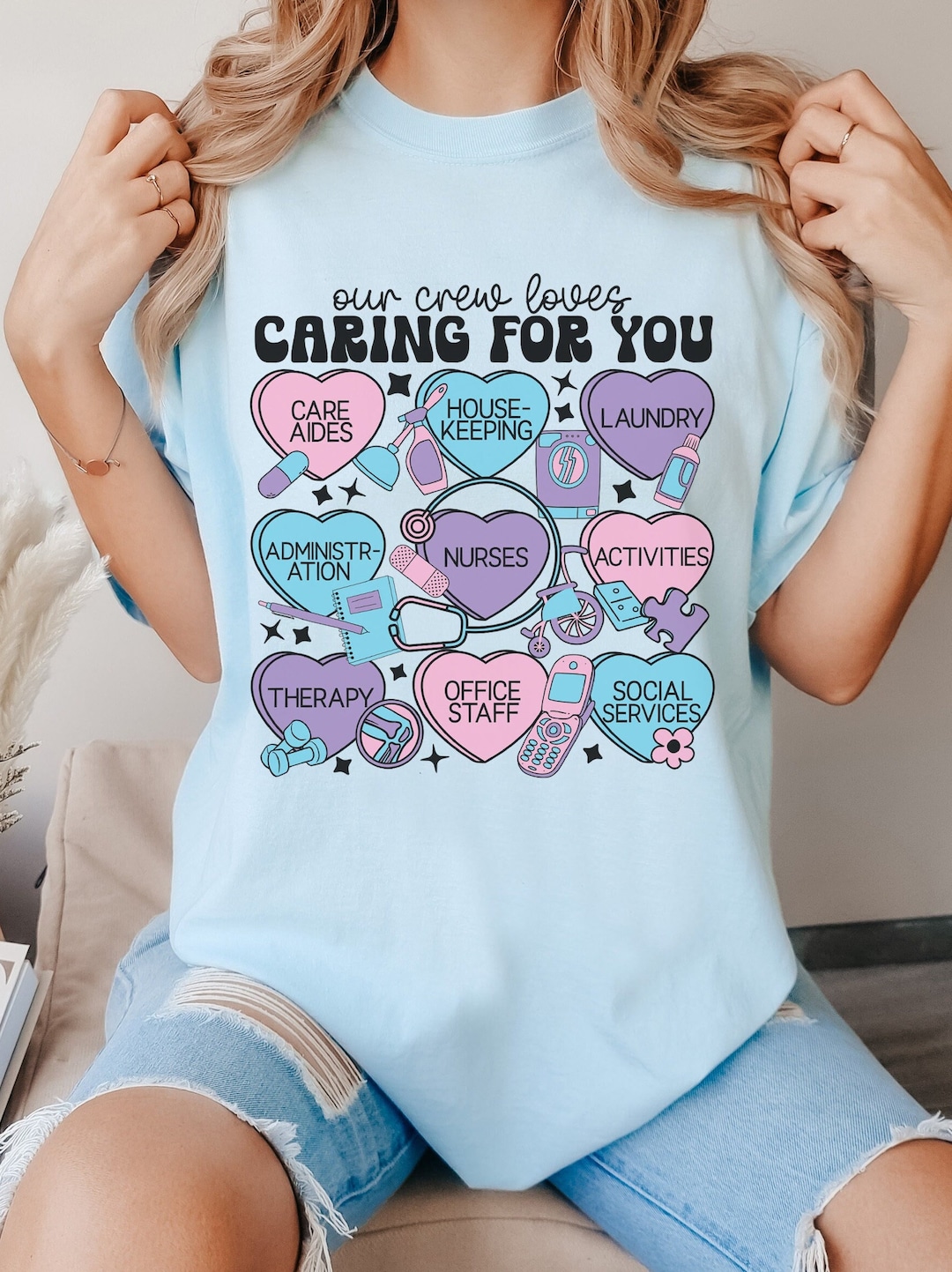 Nurse Shirt Nursing Home Staff Shirt Assisted Living Shirt for Staff ...