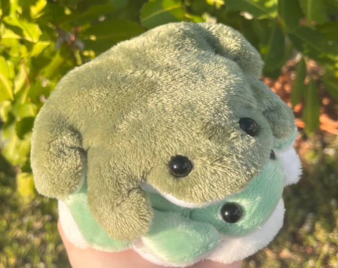 Weighted Frog Plushie Beanie Frog, Multiple Colors, Handmade Frog ...
