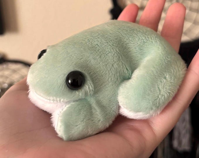 Weighted Frog Plushie Beanie Frog, Multiple Colors, Handmade Frog ...