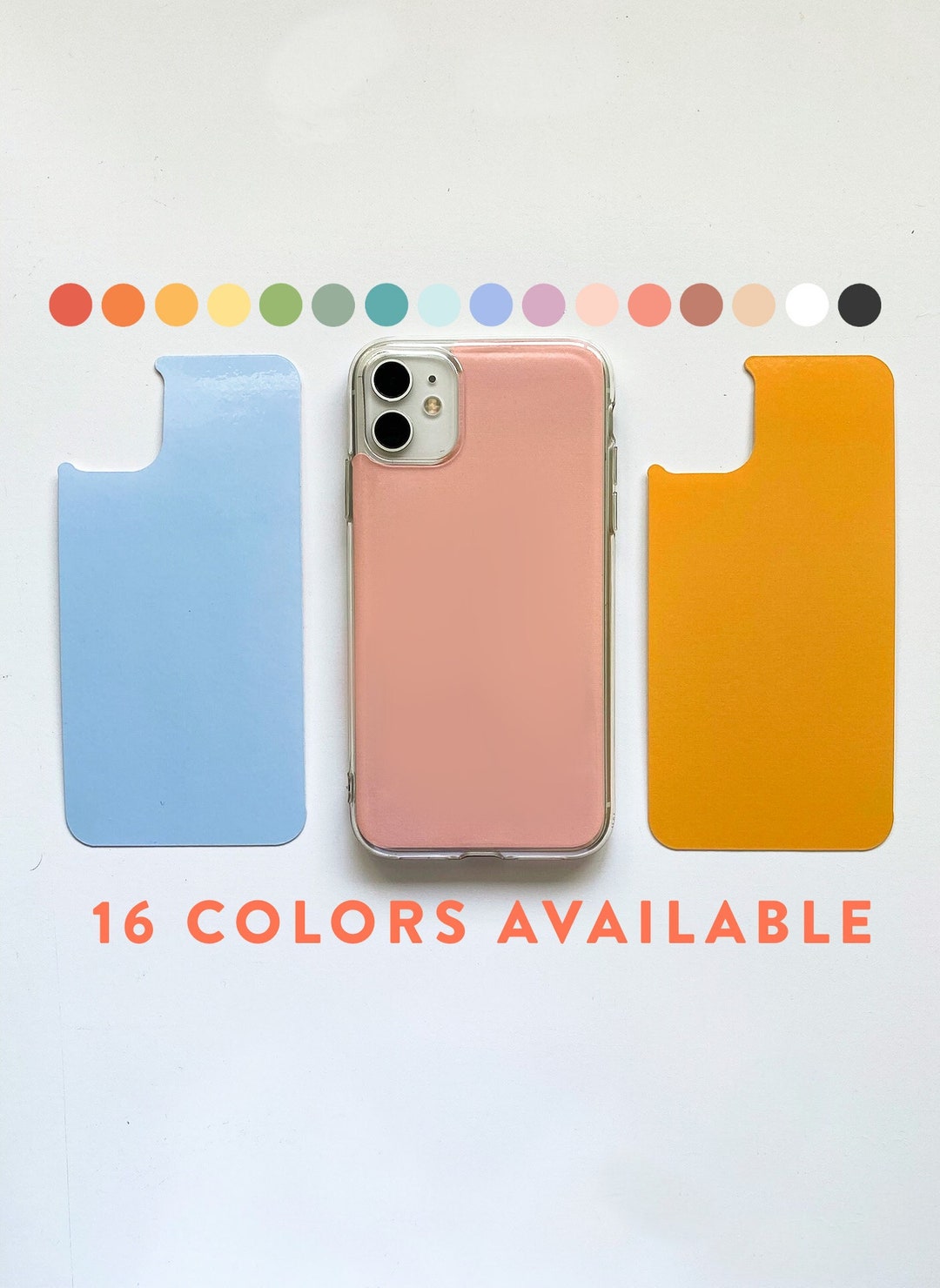 The Solid Colors Pack Interchangeable Phone Case Inserts for Stickers ...