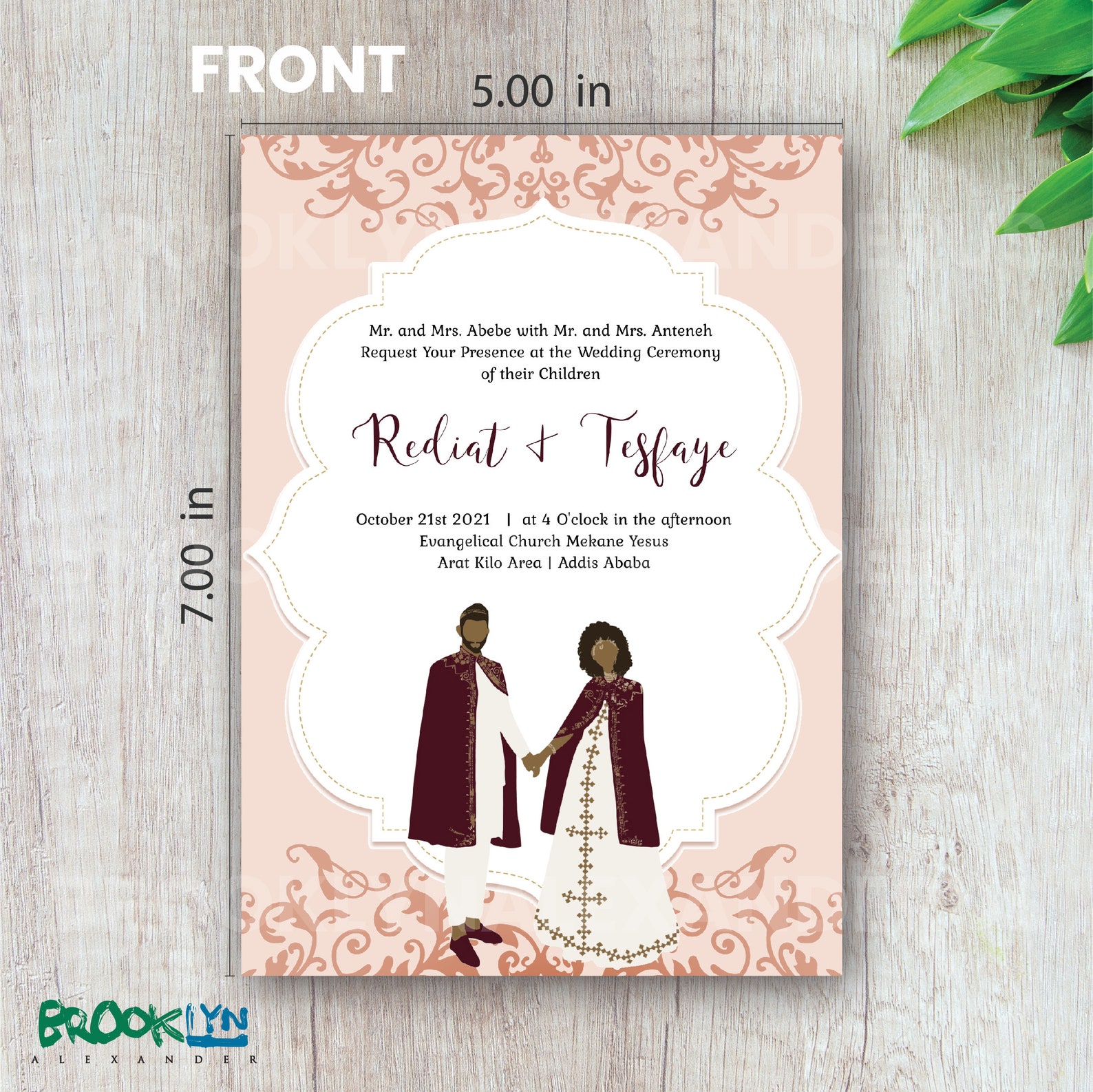 African Traditional Wedding and Melse Invitation/ethiopian/eritrea ...