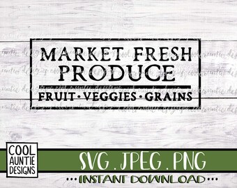 Market Fresh Produce Svg - Etsy