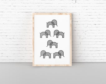 Elephant poster | Etsy