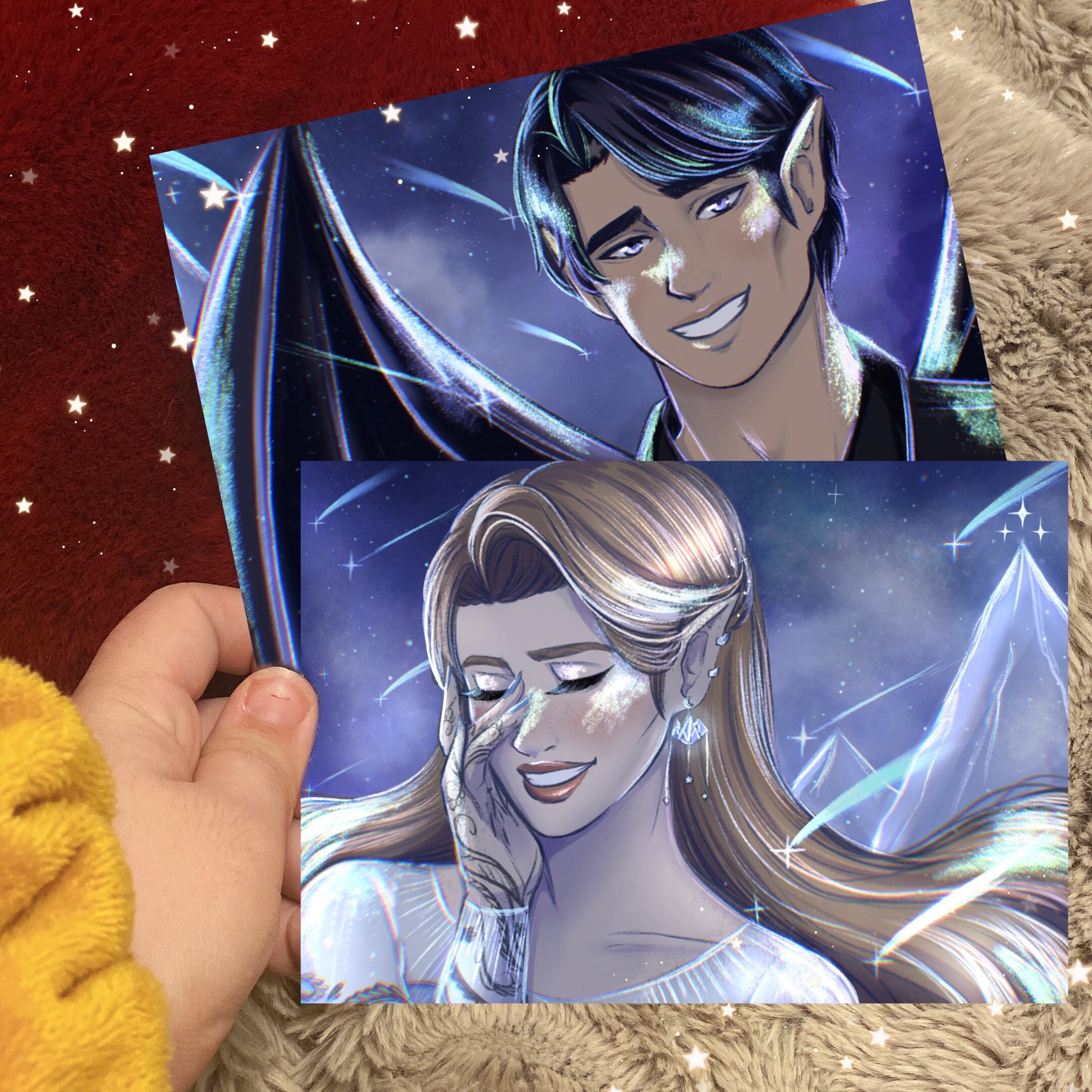 Art prints. Feyre and Rhysand Starfall edition Digital Prints Prints etna.com.pe