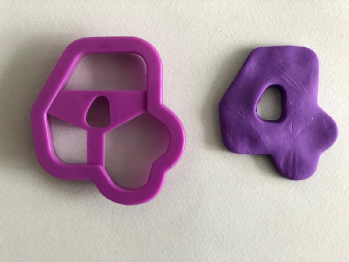 Number 4 Cookie Cutter, 3D Printed Cutters, Number Cookie Cutter ...