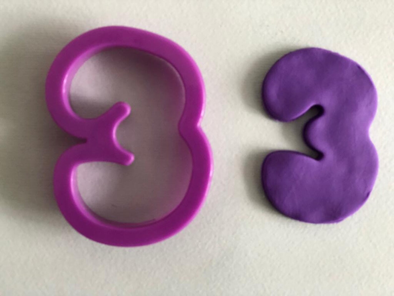 Number 3 Cookie Cutter, 3D Printed Cutters, Number Cookie Cutter ...
